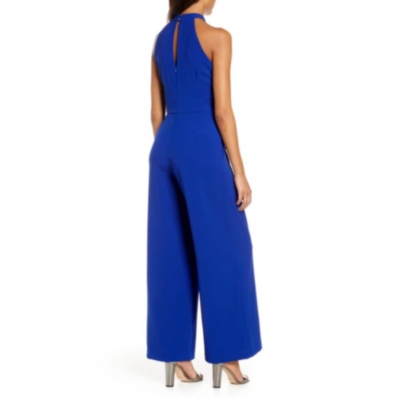 julia jordan | Pants & Jumpsuits | Nwt Julia Jordan Royal Blue Twist Halter Style Wide Leg ...